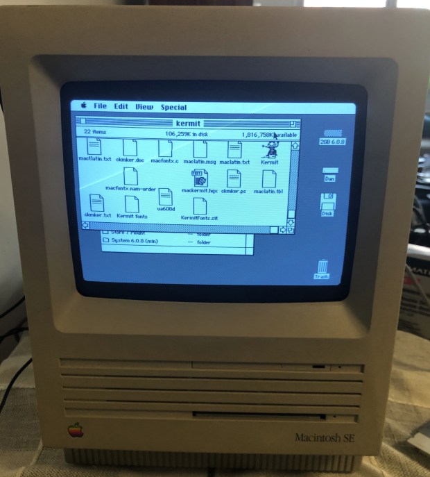 Transferring Files To The Macintosh SE over Serial/Kermit | BuildingTents